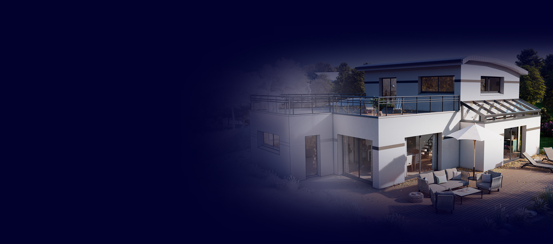 Esquisse et permis de construire maison individuelle à Octeville-sur ...